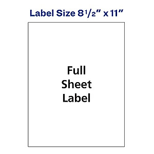 Avery Printable Shipping Labels for Copiers, 8.5" x 11", White, 100 Blank Mailing Labels (5353)