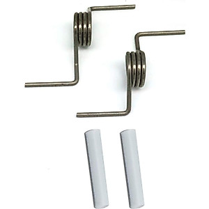 [DA81-01345B Spring OEM Mania] DA81-01345B 2-PACK NEW OEM Produced for SAMSUNG Refrigerator French Door Springs and 2 White Sleeve Pin Set Replacement Part