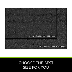 Apache Mills Utility Mats 60-043-1902-3x5 36X60 Rib Onyx Door Mat, 3 X 5-Feet, Pepper