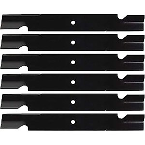 (6 Pack) Premium High Lift - Notched Replacement XHT Lawn Mower Blade Fits Toro/Wheel Horse 1081126 | 24.4375" x 3" / 0.625" Hole