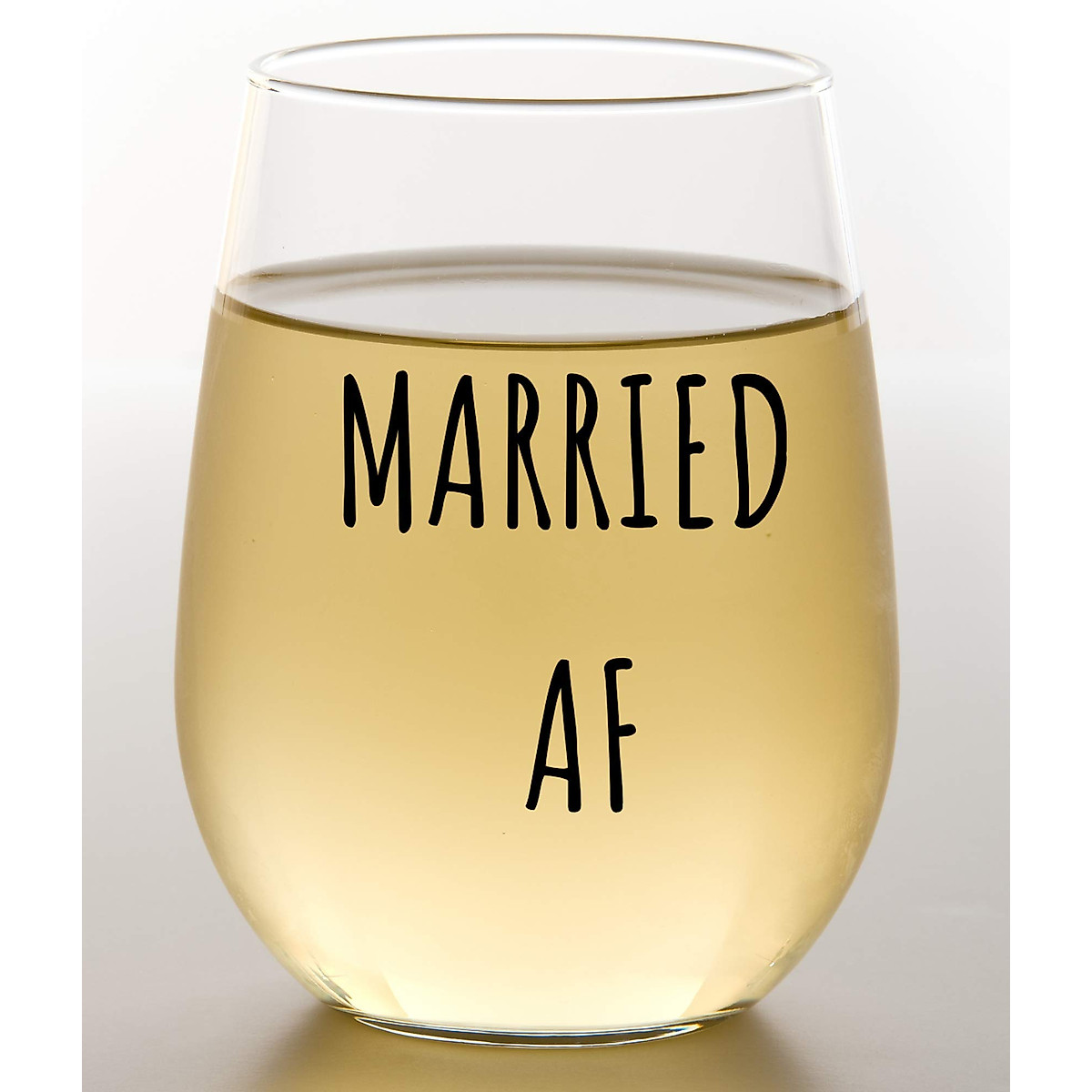 Married AF Wine Glass And Beer Glass Gift Set - Funny Mr And Mrs Wedding Or Engagement Gifts - Great For Couples, Newlyweds, And Anniversaries