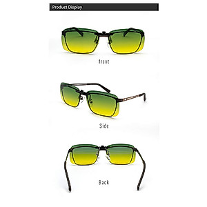 UpaClaire Night Driving Glasses Clip-On Polarized Glare-Free, High Definition Vision Super Light