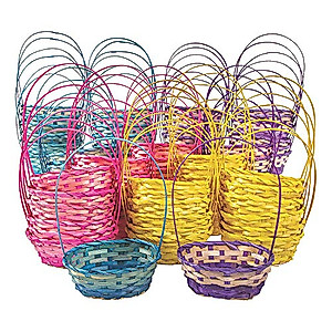Bulk Ombre Easter Baskets - set of 72 bamboo baskets - Easter Egg Hunt Party Supplies