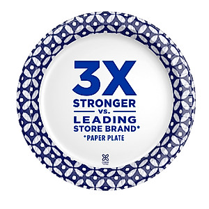 Dixie Ultra Disposable Paper Plates, 8 ½ inch, Lunch or Light Dinner Size Printed Disposable Plates, 300 count (10 Packs of 30 Plates), Packaging and Design May Vary