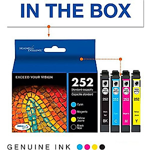 Original T252 Ultra Ink Standard Capacity Black & Color Cartridge Combo Pack (T252120-BCS) Workforce Printers