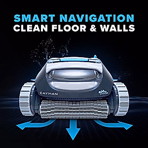 Dolphin Cayman Automatic Robotic Pool Cleaner with Single Button Operation and Large Capacity Top Load Filter Basket Ideal for In-ground Swimming Pools up to 33 Feet