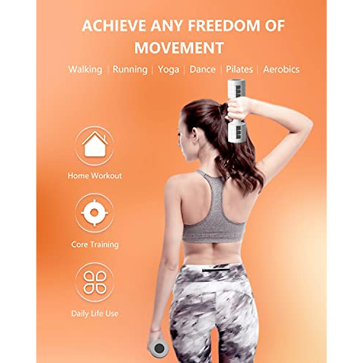 TRAKMAXI Adjustable Dumbbell Set of 2, Hand Weights Sets for Women, Fast Adjust Dumbbell Weight,6 In 1 Free Weights Barbells For Women Men Home Gym Workout Exercise Strength Training(5lbs each/10lbs Pair)