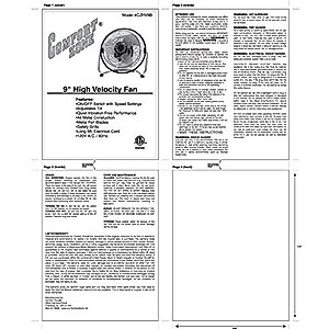 Comfort Zone CZHV9B 9” 3-Speed Cradle Floor Fan, 180-Degree Adjustable Tilt, All-Metal Construction, Convenient Carry Handle, and Rubber Feet for Stability, Black