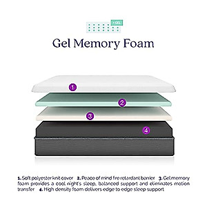Signature Sleep Memoir 12 Inch Gel Memory Foam Mattress, Twin Size