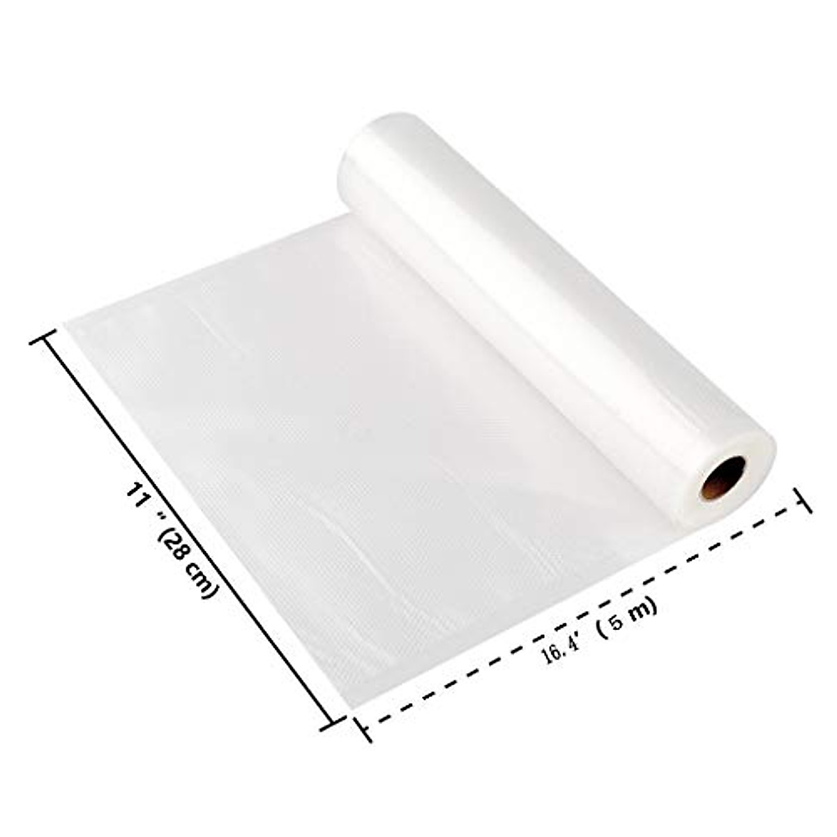 (Ship from US) Food Saver Vacuum Sealed Pockets,Cut to Size Roll,Storage Bags Rolls (2 rolls of 8" x 16.4'+2 rolls of 11" x16.4')