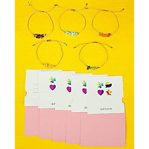 GIFTIZAN - Friendship Bracelets for 5 - Charm Bracelet for Girl - Adjustable One Size Fits All - Friendship Bracelets for Teen Girls/Best Friend