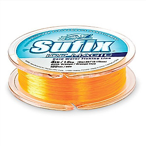 Sufix Ice Magic 100-Yards Spool Size Fishing Line (Neon Orange, 3-Pound)