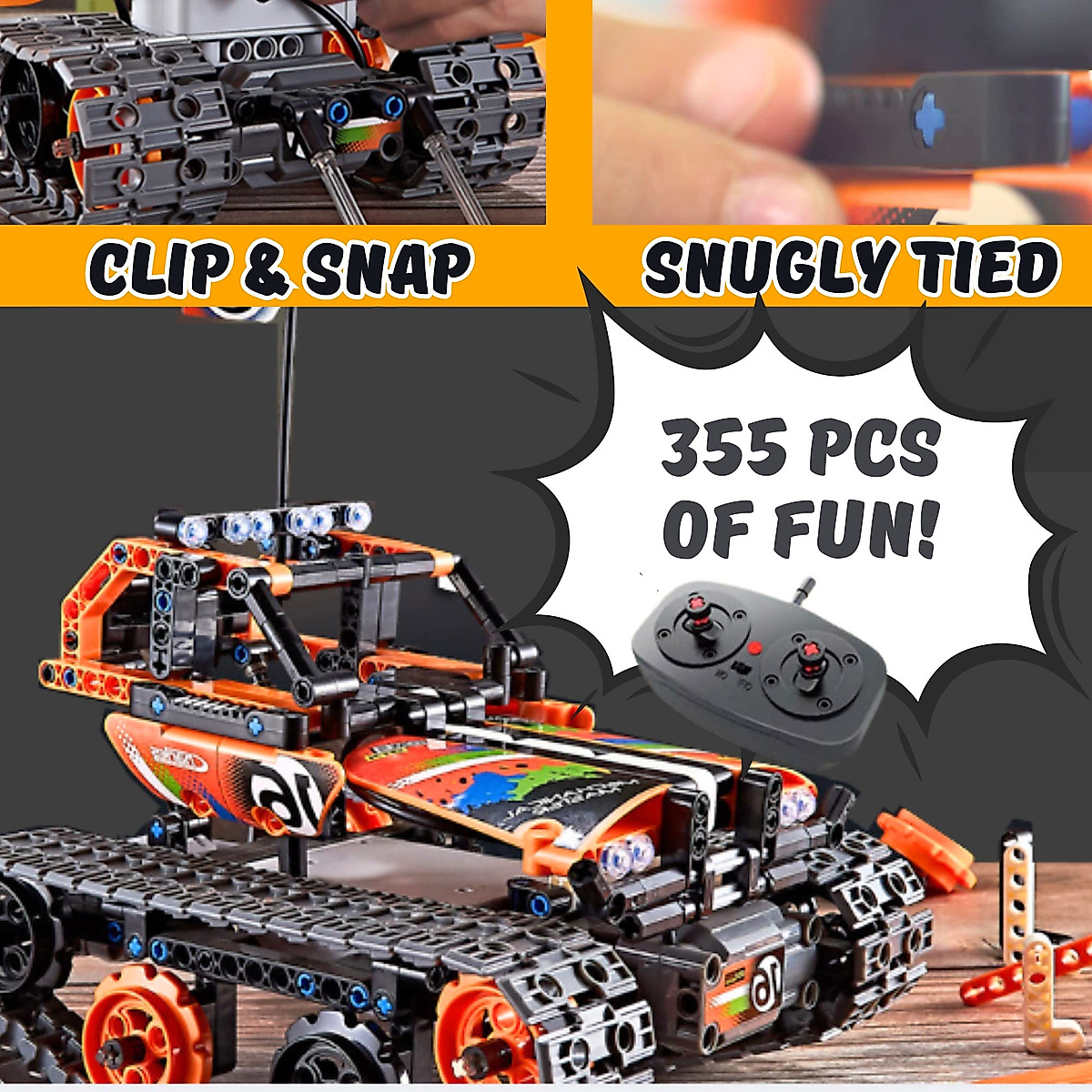Remote Control Building Toy for Boys Age 8 to 12 Years Old 3 in 1 Set Build Your Own Rc Cars and Robot Perfect Stem and Engineering Project for Kids Best Birthday Gift for 8 to 14 + Year Old Boy