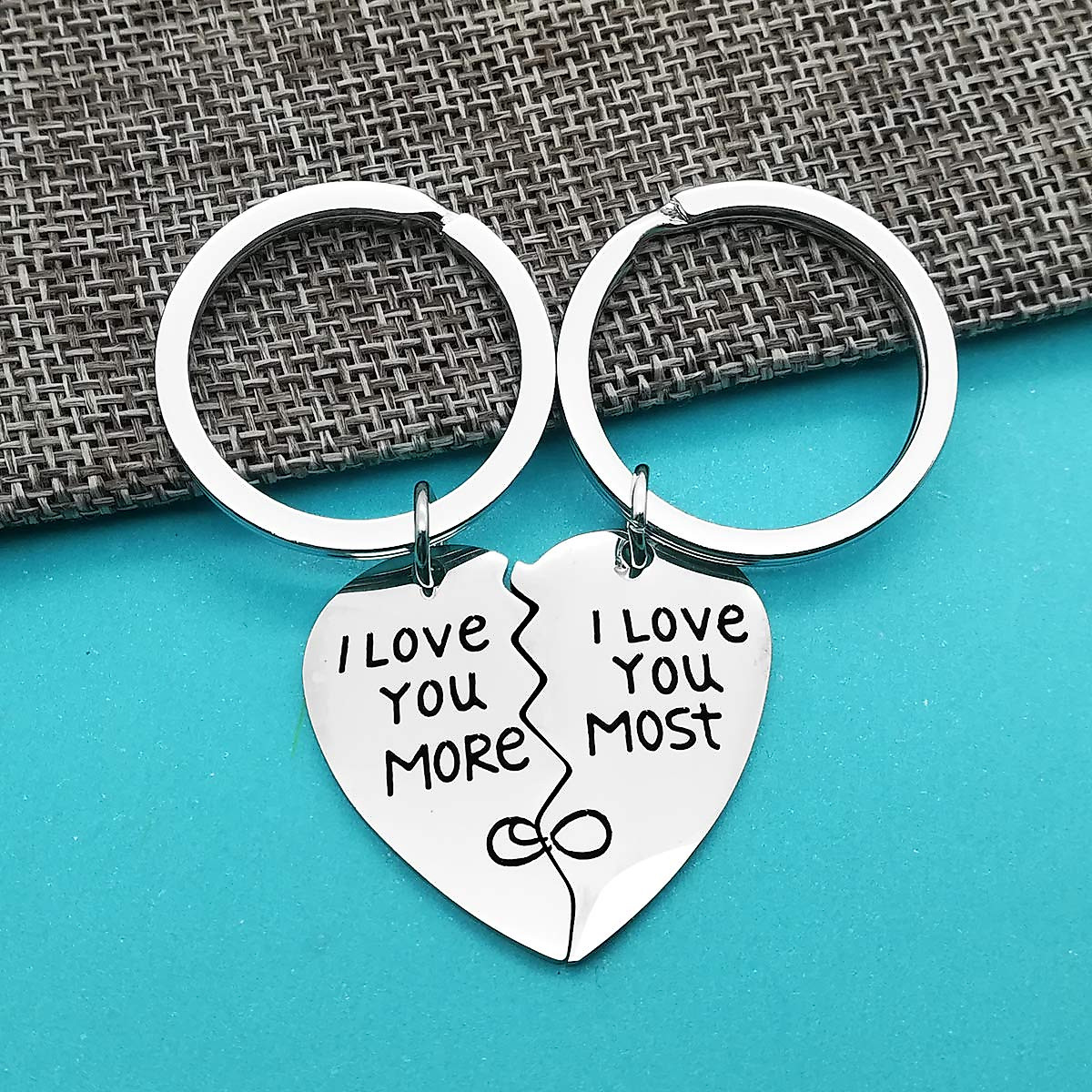 Nekoki Couples Keychain Gifts for Boyfriend Girlfriend Husband Wife I Love You Keychain Set Valentine's Day Gifts Christmas Birthday Anniversary Keychain Gifts for Couple