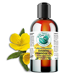 Bella Terra Oils - Organic Evening Primrose Oil 8 oz - Harvested for Excellence, Packed with Nutrients & Omega-6, Perfect Elixir for Enhancing Natural Beauty