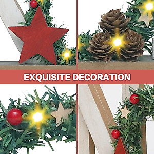 SY Super Bang Christmas Noel Sign Decorations, 13.77"/35CM Rustic Wooden Xmas Tabletop Decor, for Home Farmhouse Indoor Holiday Party Decor.
