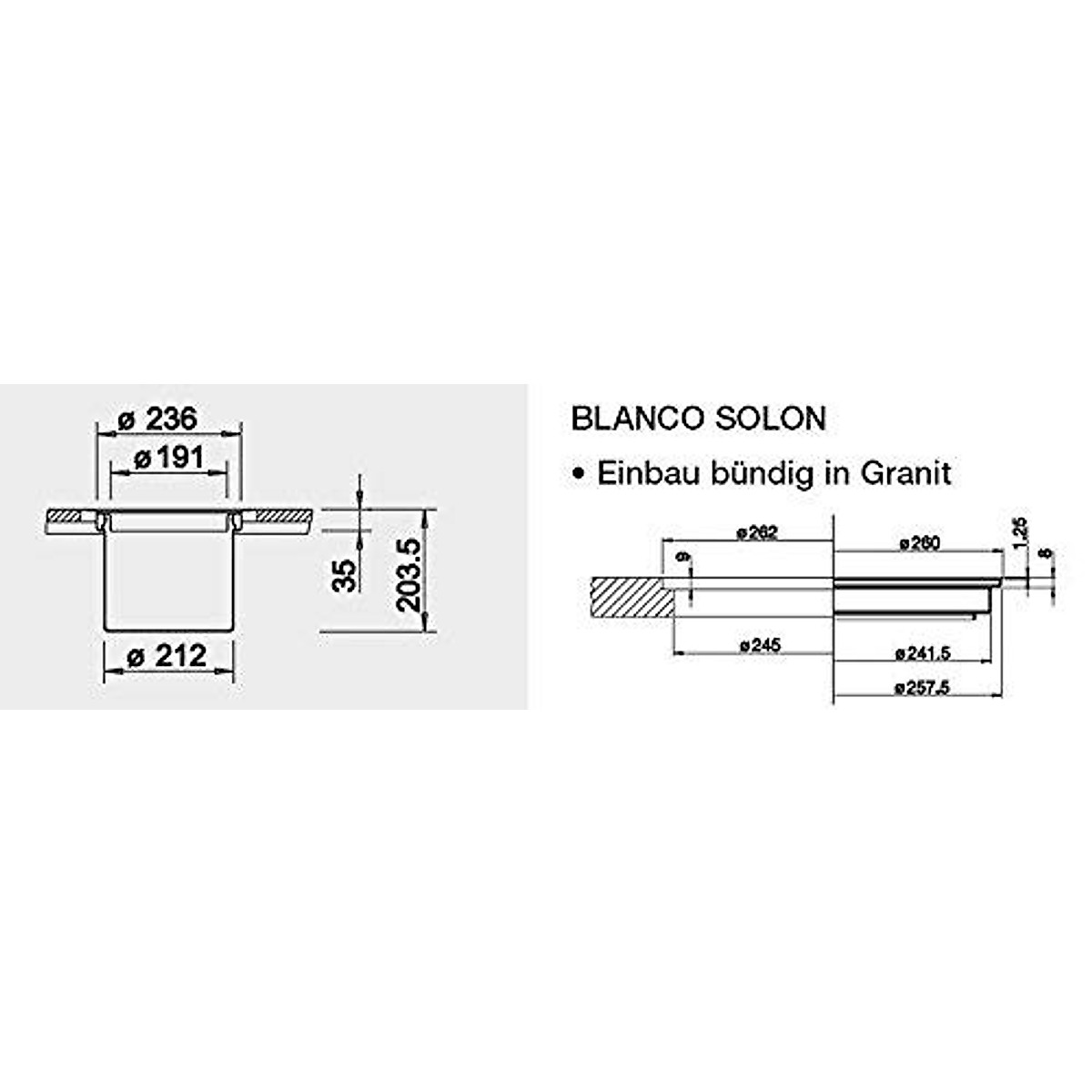 BLANCO Solon-IF Waste System, 290 x 290 x 215 mm, Stainless Steel
