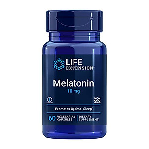 Life Extension Melatonin 10mg - for Restful Sleep, Immune Health and Hormone Balance - Supplement melatonin - 60 Vegetarian Capsules