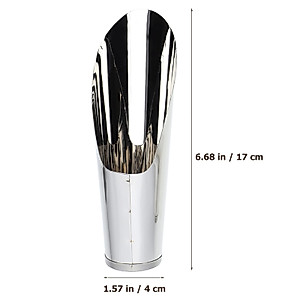 Happyyami Stainless Steel Bucket Shovel Gardening Hand Tools Vegetable Scoop Stainless Steel Trowel Plant Potting Shovels Outdoor Plants Succulent Tool Sand Digging Gardening Soil