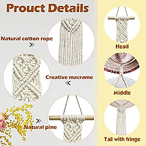 Mayamila Hat Racks Hat Hangers for Wall, Bohemian Hat Organizer for Wall Hanging Hat Display, Hand Weaving Boho Hat Rack Decorative Cowboy Women Hat Holder for Wide Brim Bowler Fedoras Caps