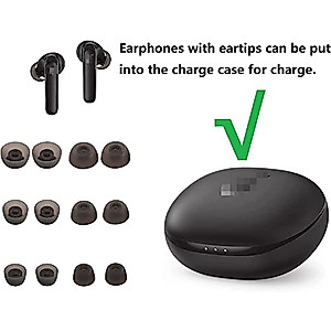 Replacement Ear Tips Eartips Ear Plug Ear Gels Compatible with Soundcore Sport X10 /Liberty 3 Pro/Air 2 Pro/Life P3i,JNSA Silicone Ear Tip Replacement for Anker Earphone,S/M/L 6 Pairs,Black