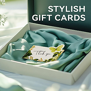 110 PCS Tent Cards, Small Place Cards with Elegant Floral Butterfly Design Delicate Seating Cards Blank Name Cards Escort Cards for Wedding, Table, Dinner Parties, Receptions (Each Measures 2” x 3.5”)