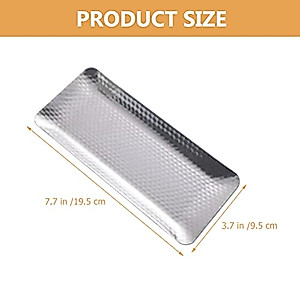 Zerodeko Decorative Tray Decorative Tray Bathroom Vanity Trays Stainless Steel Towel Trays Jewelry Serving Tray Guest Towel Organizer Countertop Decoration () Perfume Tray Perfume Tray