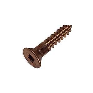 #6 x 5/8 Silicon Bronze Wood Screws, Flat Head, Square Drive Qty 50
