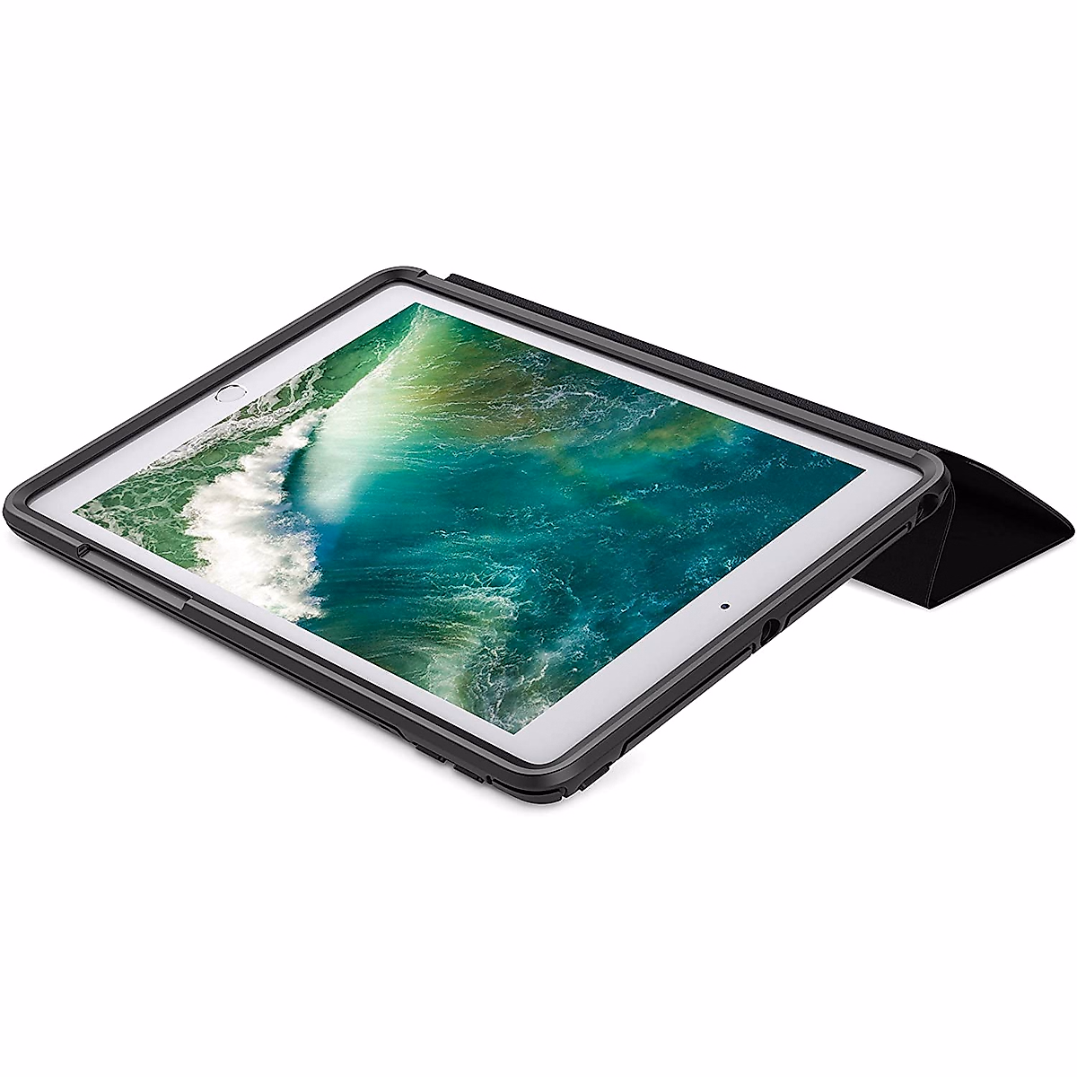 OtterBox Symmetry Series Folio Case for iPad (5th and 6th Generation) - Non-Retail Packaging - Starry Night (Clear/Black/Dark Grey Microsuede)