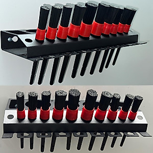 Bottle Storage Rack, Detailing Brush Organizer, Spray Bottle Storage Rack, 3/8" Air Tool Holder, for Garage and Workspace (1pc-Black)