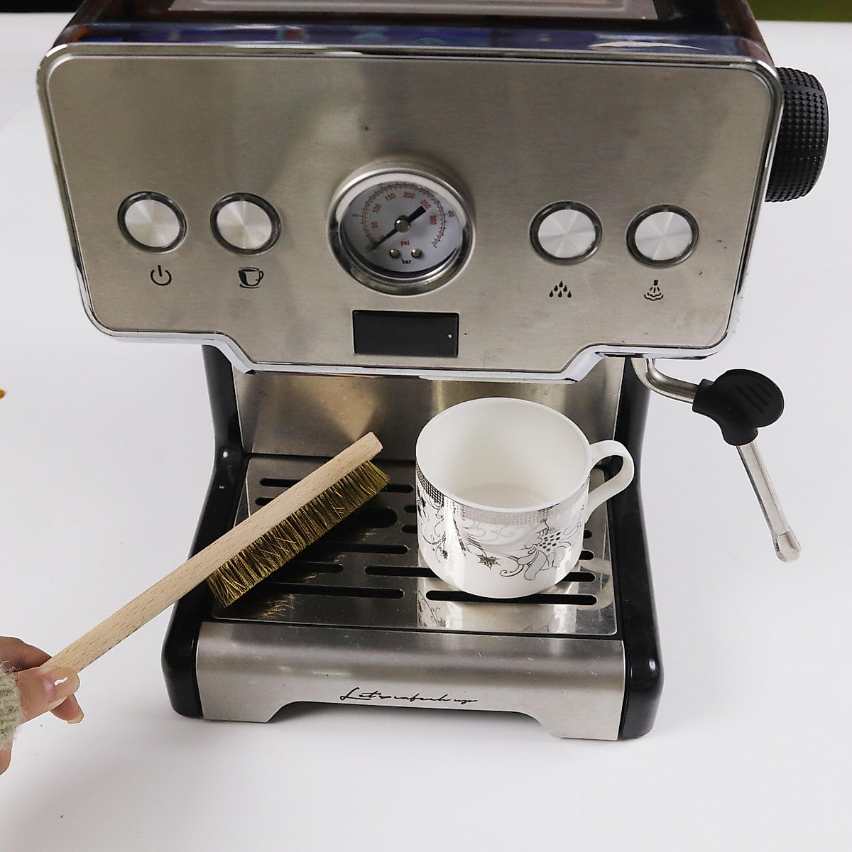 MAXMAN Brass Brush, Soft Brass Bristle Wire Brush for Cleaning Metal Rust, Welds, Home and Kitchen, Wire Scratch Brushes with 10" Beechwood Handle