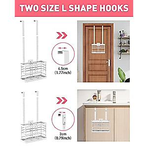 Hair Dryer Holder, REFLYING White Hair Dryer Organizer Wall Mounted, 8 Adjustable Height, Over Door Cabinet Hair Dryer Stand Holder Hands Free, Hair Dryer Holder Stand, Hair Straighteners,3 Sections