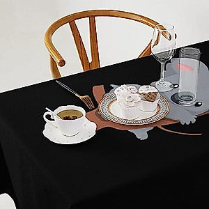 Cute Baby Koala Table Cloth Washable Flax Tablecloth Table Cover for Dinner Kitchen Outdoor 55"x55"