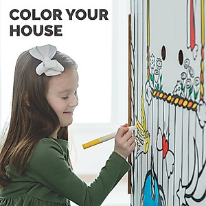 Bankers Box at Play Unicorn Playhouse, Cardboard Playhouse and Craft Activity for Kids