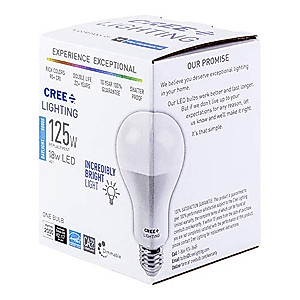 Cree Lighting TA21-20050MDFH25-12DE26-1-11 A21 125W Equivalent, 2000 lumens, Dimmable LED Bulb, 1 Pack, Daylight