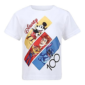 Disney Boys 3 Pack T-Shirts for Toddler and Little Kids – Blue/Grey/White