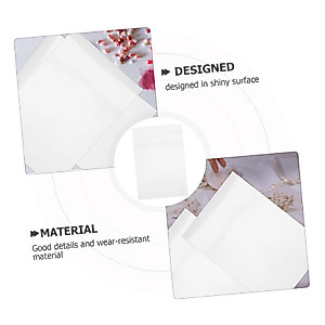 VILLCASE 20 Sheets Sheet Paper Film Glitter Holographic Overlay Paper Construction Papers Cold Lamination Film Printing Paper White Pvc Self-adhesive A4 Fully Transparent Decorative Paper