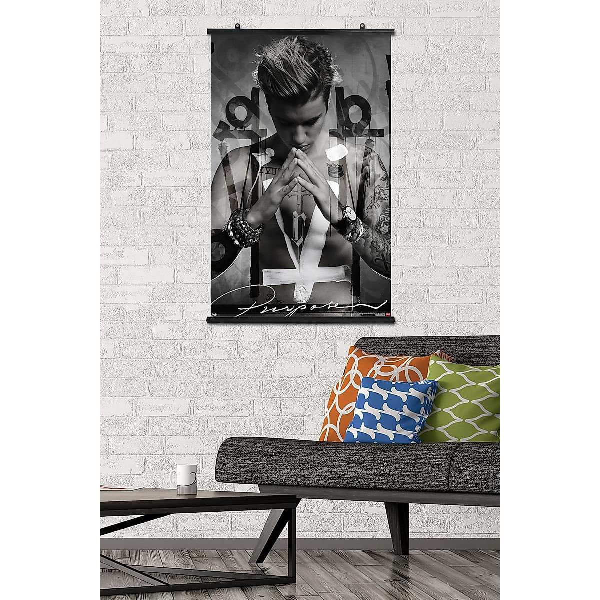 Trends International Justin Bieber - Purpose Wall Poster, 34L x 22.4W, Poster & Clip Bundle