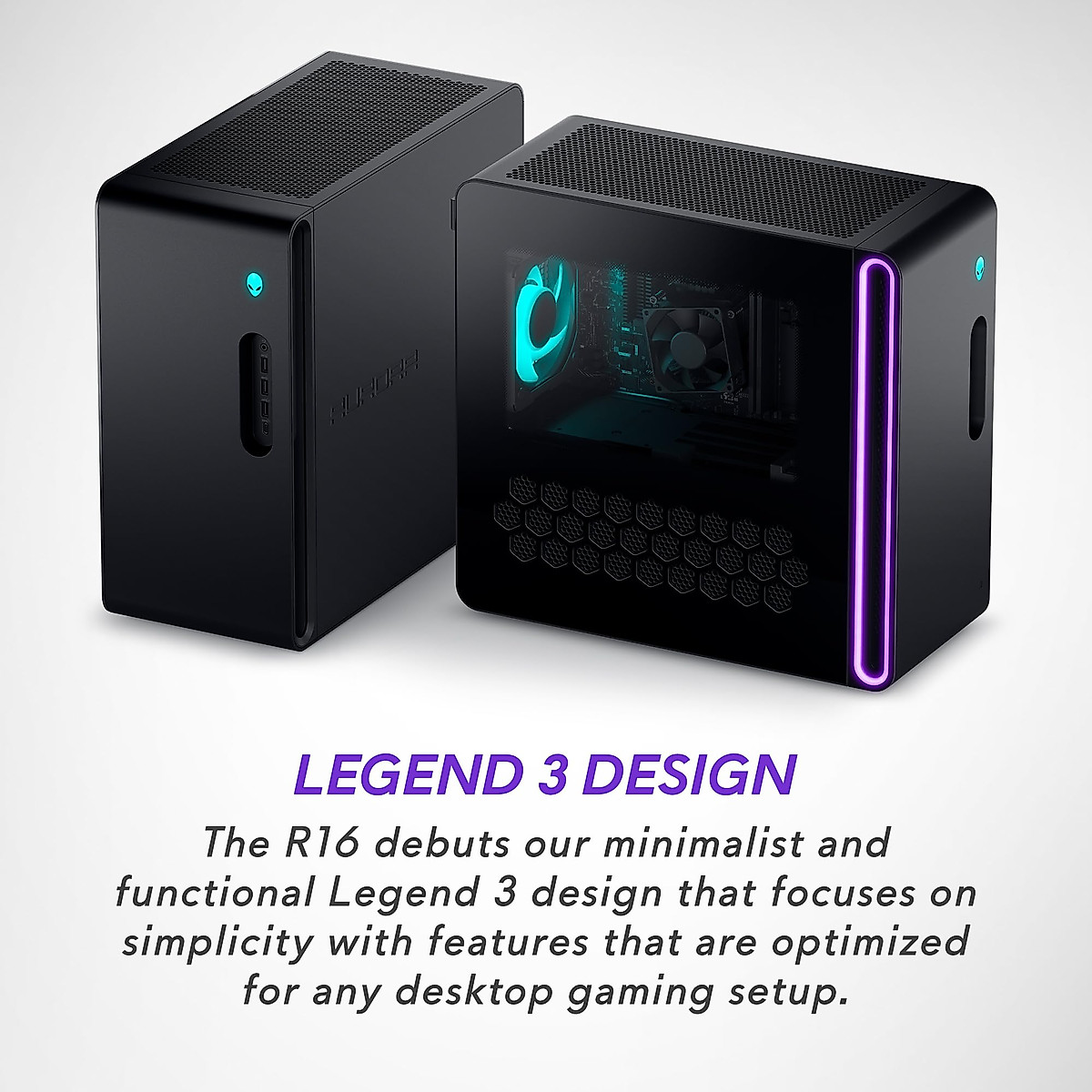 Alienware Aurora R16 Gaming Desktop - Intel Core i7-13700F, 16GB DDR5 RAM, 512GB SSD + 1TB HDD, NVIDIA GeForce RTX 4060 8GB GDDR6 Graphics, Windows 11 Home, 1 Year Premium Support - Basalt Black