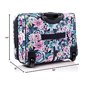 Vera Bradley Women's Softside Rolling Work Bag, Garden Grove, One Size