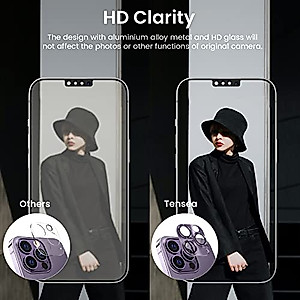 Tensea for iPhone 14 Pro/iPhone 14 Pro Max Camera Lens Protector, Aluminum Alloy Metal Tempered Glass Cover Camera Screen Protector Accessories, Case Friendly for iPhone 14Pro / 14 ProMax 2022
