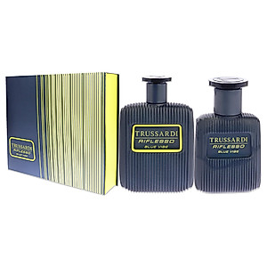 Trussardi Riflesso Blue Vibe Men 3.4 oz EDT Spray, 1oz EDT Spray 2 Pc Gift Set