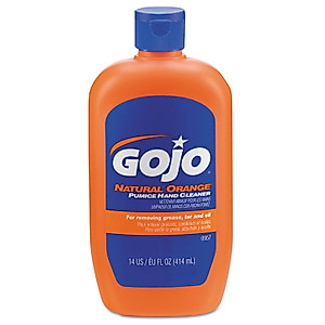 GOJO 095712EA Natural Orange Pumice Hand Cleaner, 14 oz Bottle