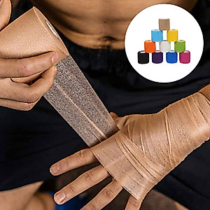 BESPORTBLE Athletic Tape 10 Rolls Self Adhesive Wrap Breathable Self Adherent Wrap Athletic for Aid Sports Injury Wrist Ankle Outdoor Tape Body Tape