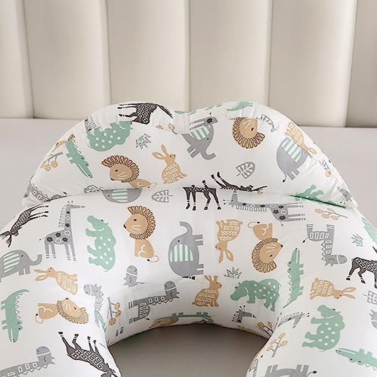 BATTOP Nursing Pillow for Breastfeeding,Bottle Feeding,Plus Size Breastfeeding Pillows with Adjustable Waist Strap Removable Cover,Extra Pillow on Top for More Support for Mom Baby