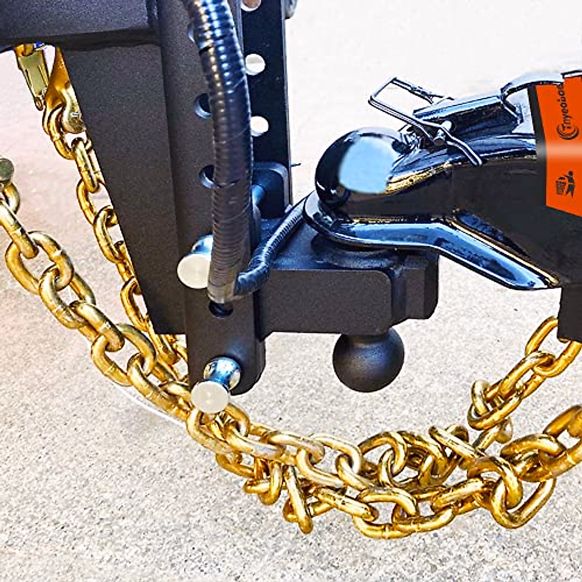 Tnyeobae 35" Trailer Safety Chain with 3/8" Clevis Snap Hook,Grade-70 Heavy Duty Binder Chain(Pack of 2)