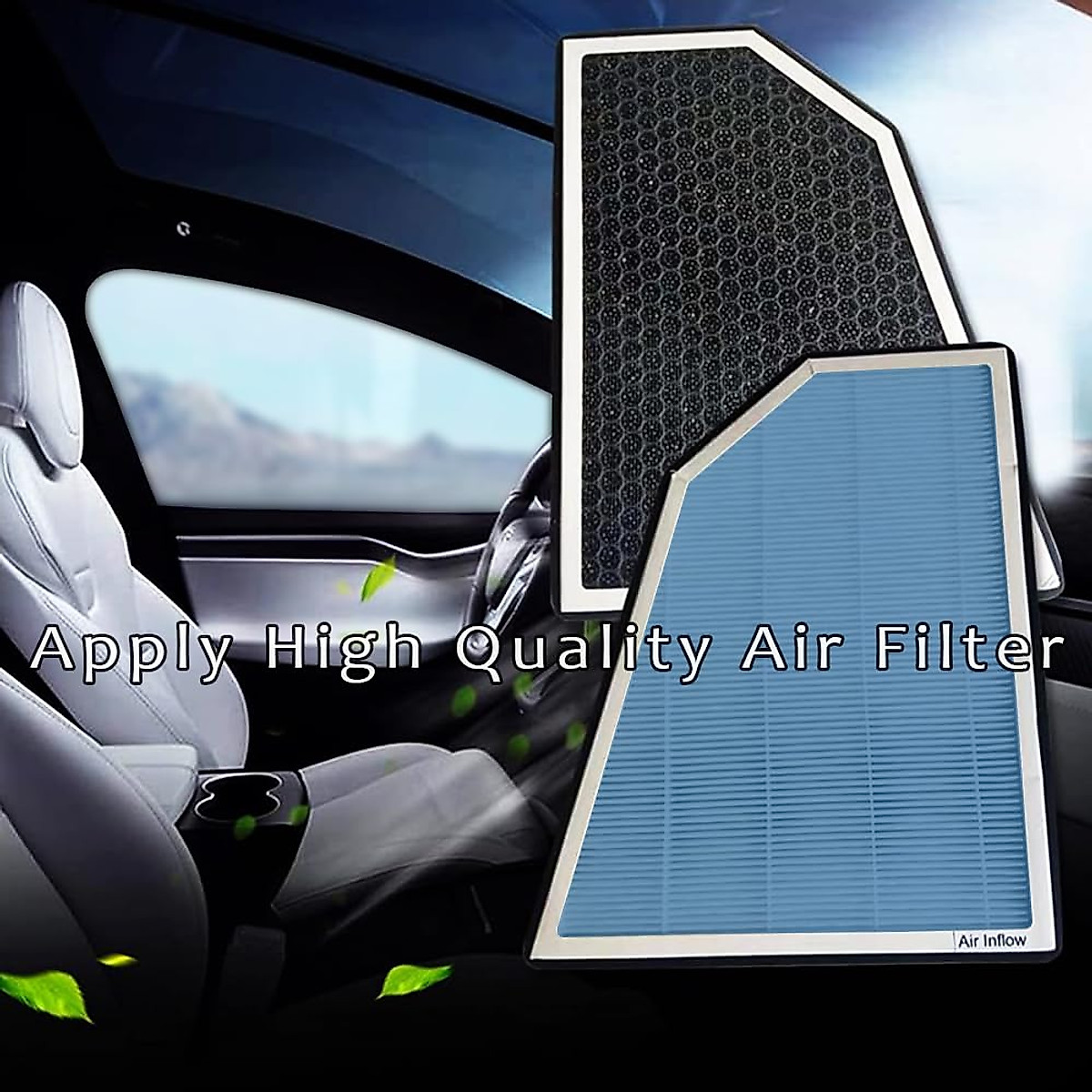 CoolKo Original Custom Fit Cabin Air Filter Replacement Compatible with Tesla Model X