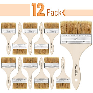 Bates- Chip Paint Brushes, 4 Inch, 12 Pack, Chip Brush, Brushes for Painting, Paint Brushes, Stain Brushes for Wood, Natural Bristle Paint Brush, 4 Inch Paint Brush, Chip Paint Brushes for Paint