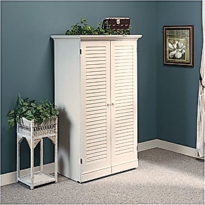 BOWERY HILL Craft Armoire in Antique White