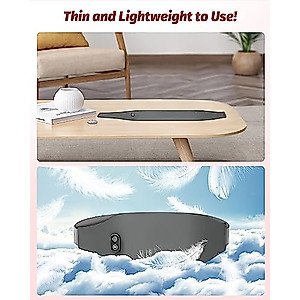 Natural Jade Menstrual Heating Pad, Portable Heating Pad for Period, Cramps, Belly, Waist, Electric Cordless Pad with Heating and Vibration Massage, Back Pain Relief, Gifts for Her or Him(Gray)